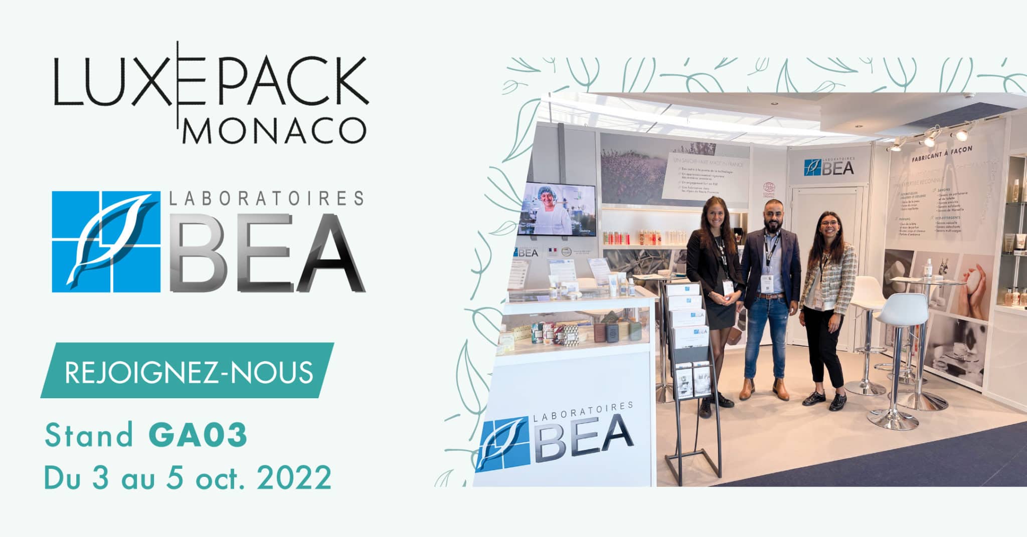 Laboratoires BEA au salon Luxepack Monaco 2022
